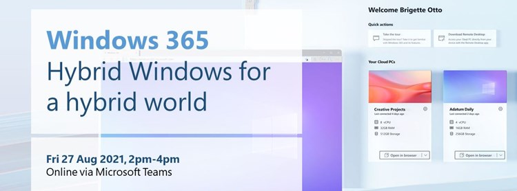 Windows 365: Hybrid Windows for a hybrid world | Zipevent - Inspiration ...