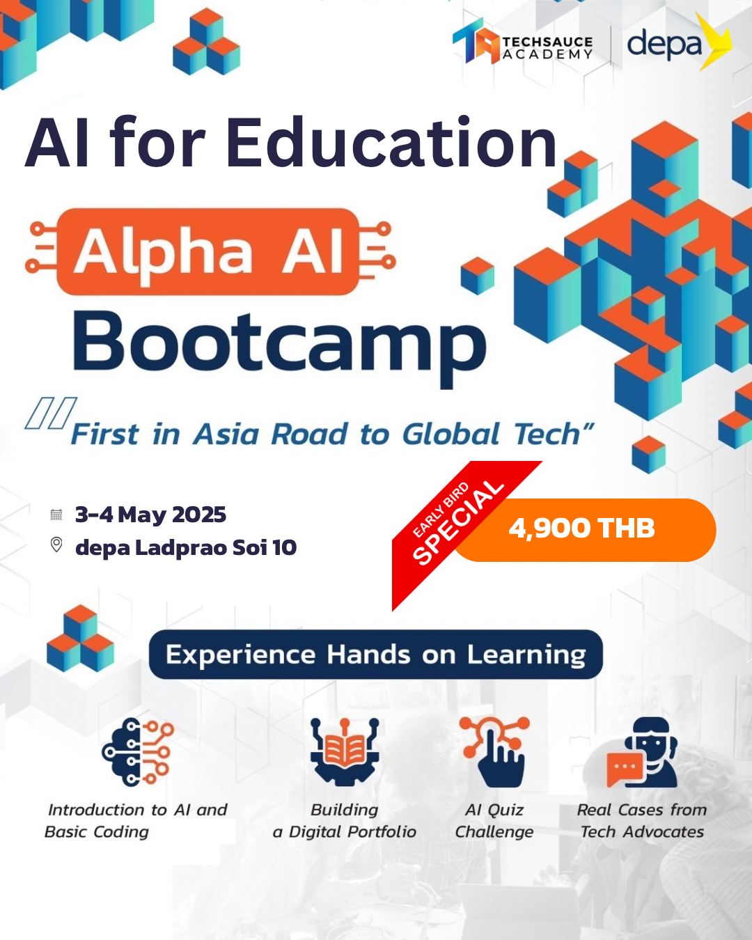 Techsauce Academy Special Booth Camp: Alpha AI Bootcamp | Zipevent - Inspiration Everywhere